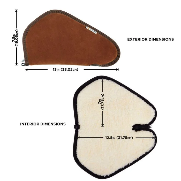 ALLEN HERITAGE SUEDE HANDGUN CASE BROWN – THE ADELAIDE GUN SHOP PTY LTD