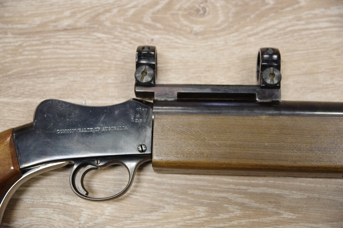 S/H SPORTCO MARTINI SINGLE SHOT RIFLE 222 RIMMED (FM217) – THE ADELAIDE ...