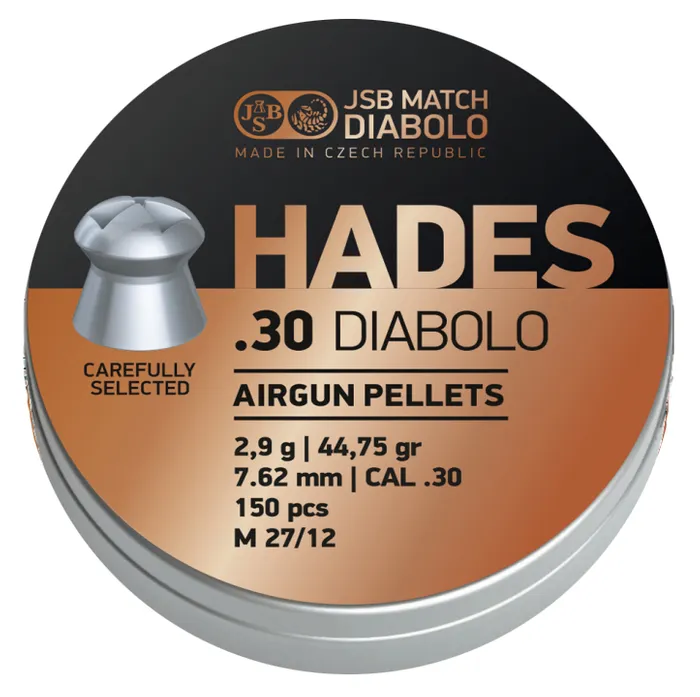 JSB HADES 30 PELLETS 44.75GR (150PK) – THE ADELAIDE GUN SHOP PTY LTD